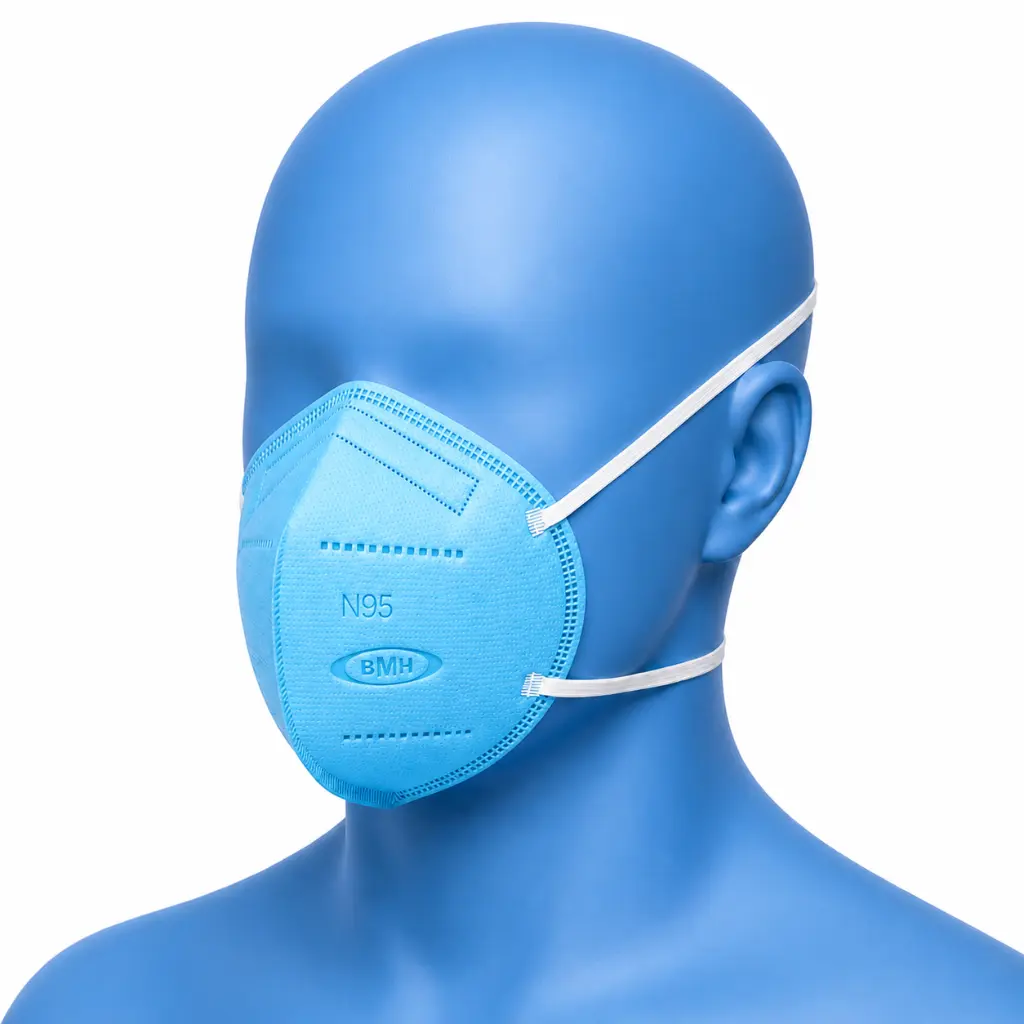PROTECTOR RESPIRATORIO N95 PLEGABLE COLOR CELESTE | KN95
